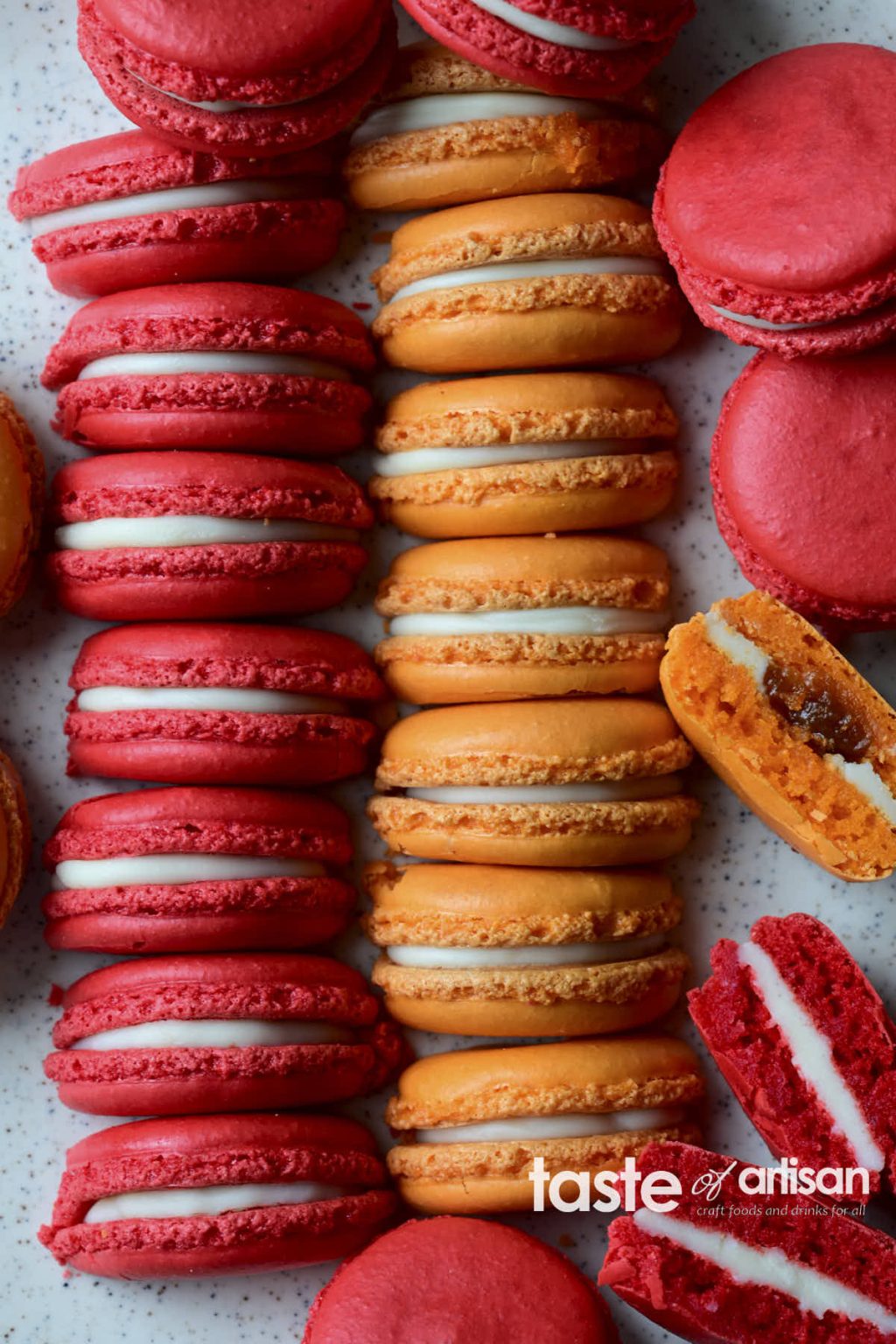 French Macarons with White Chocolate Ganache and Jam - Taste of Artisan